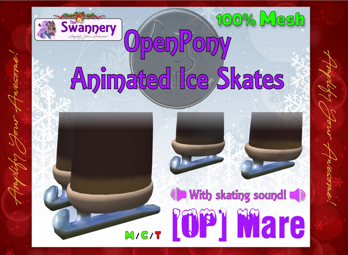 Second Life Marketplace - [OP] Open Pony Animated Ice Skates + Sound - Mare